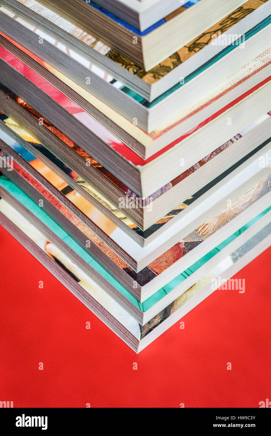 Stacked books top view hi-res stock photography and images - Alamy