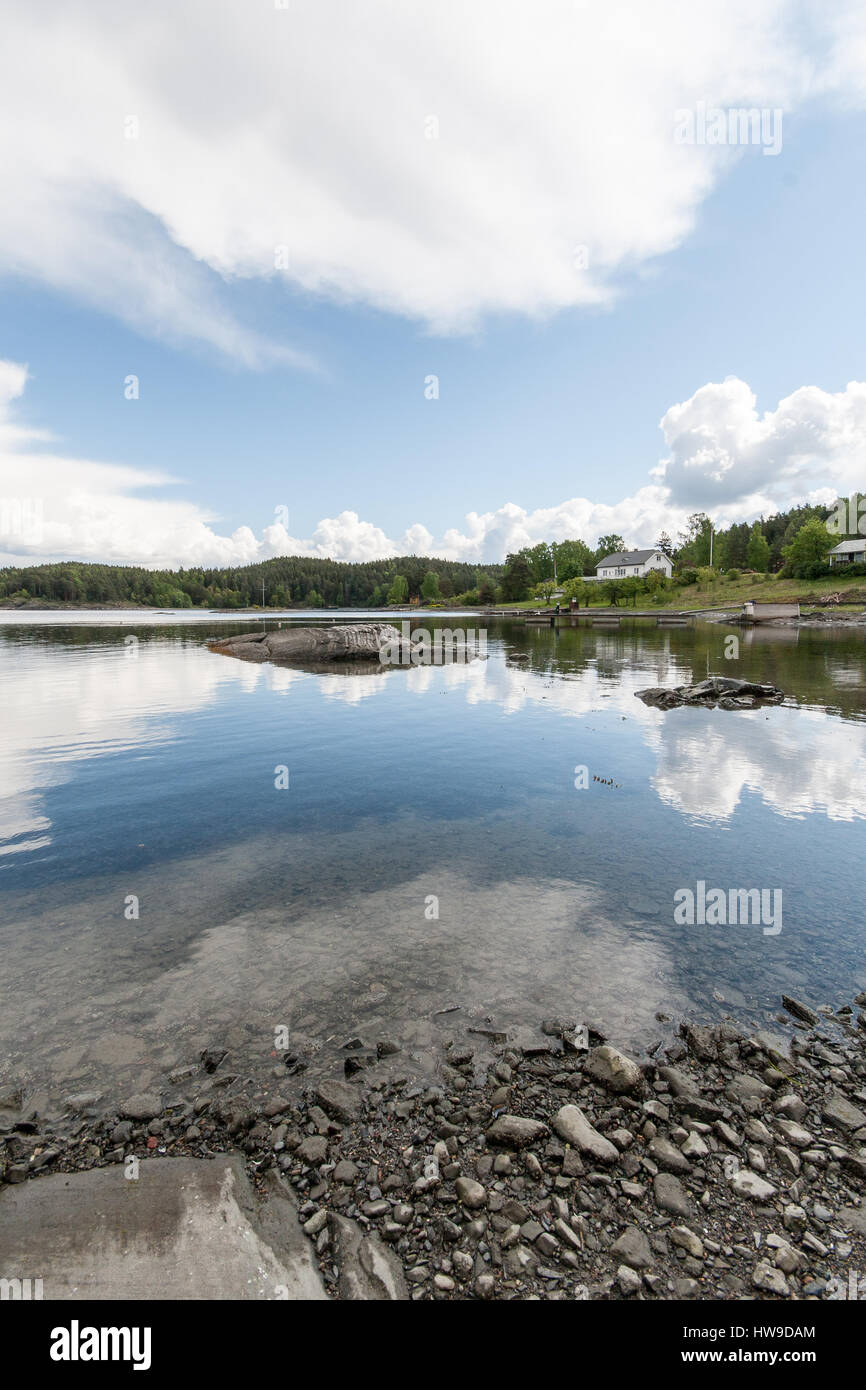 norway sea shore landscape view Stock Photo - Alamy