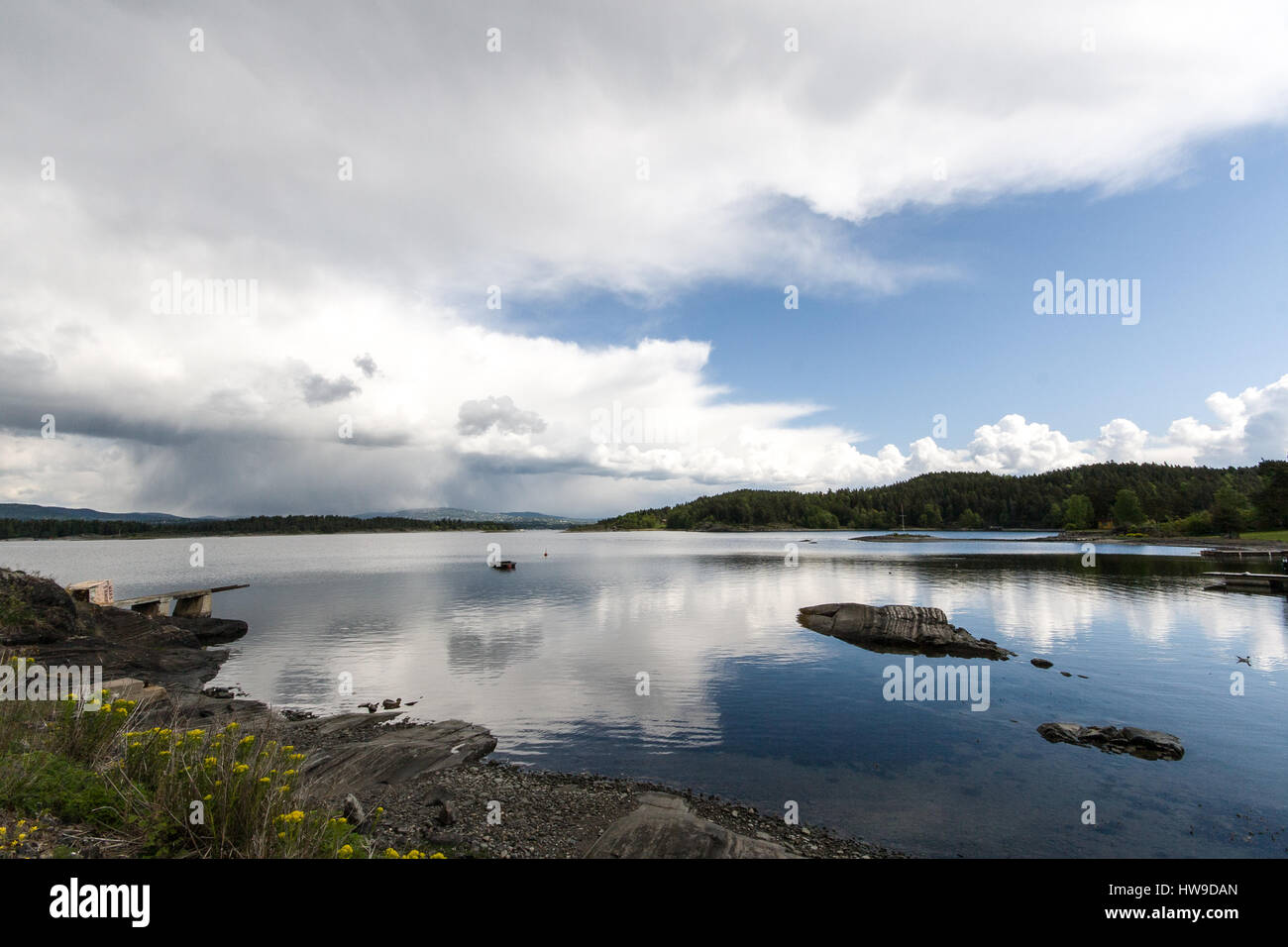 norway sea shore landscape view Stock Photo - Alamy