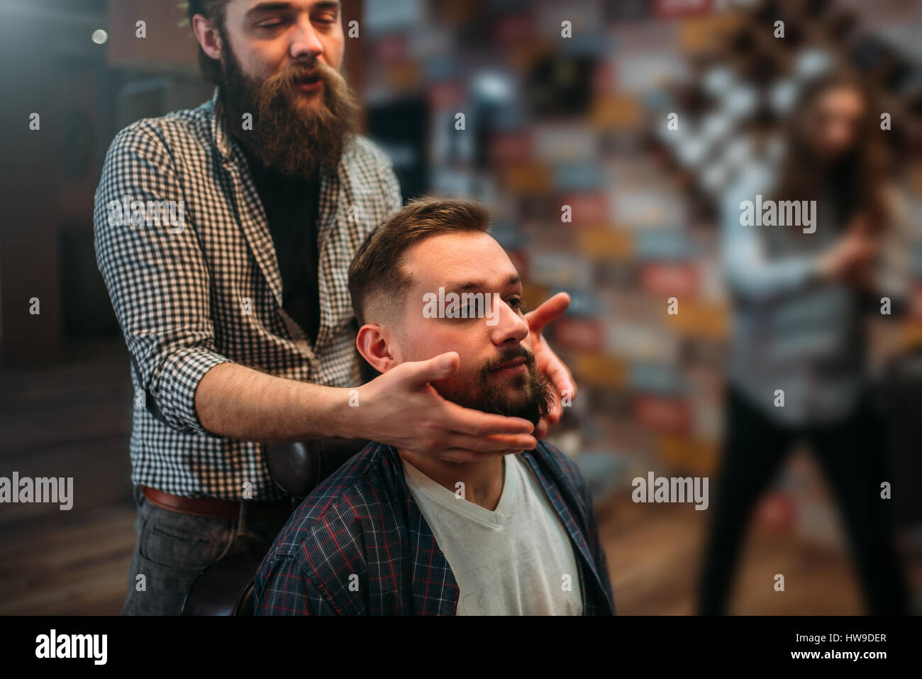 Professional male hairdresser shows hi-res stock photography and images ...