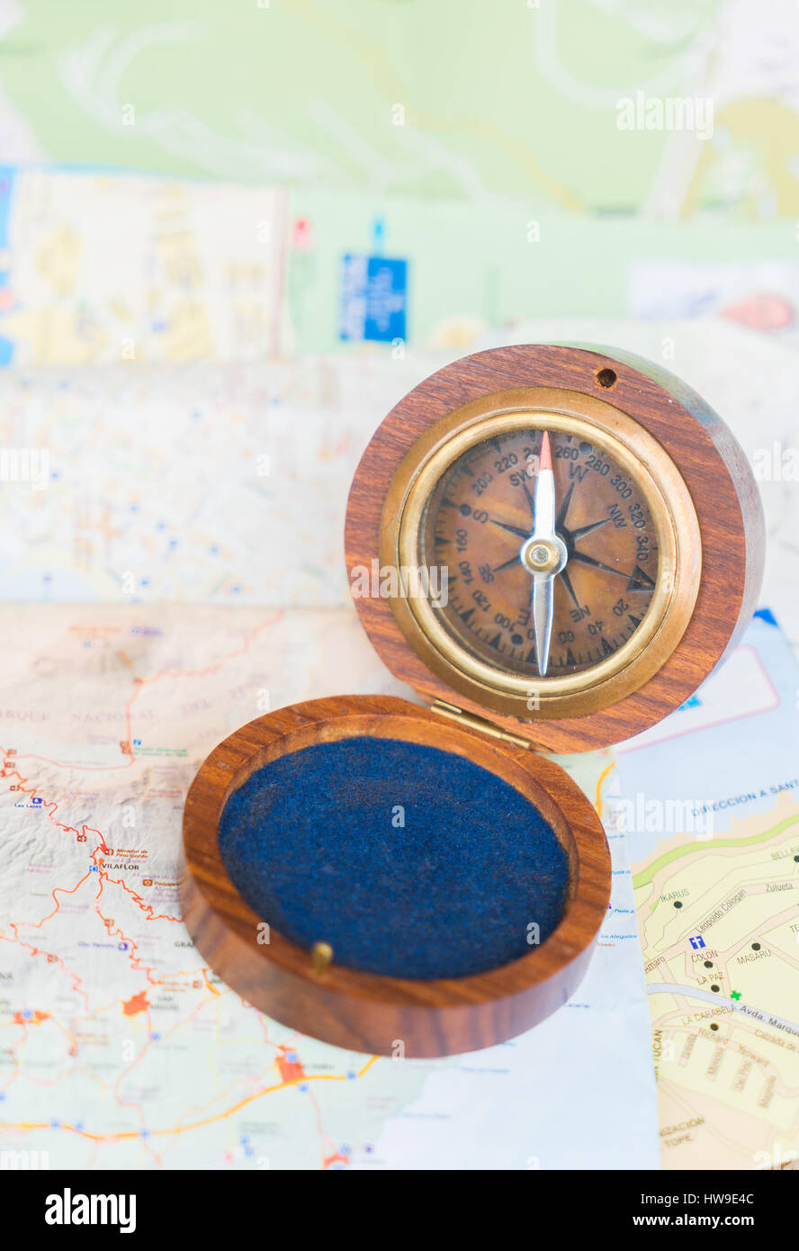 Old vintage compass Stock Photo - Alamy