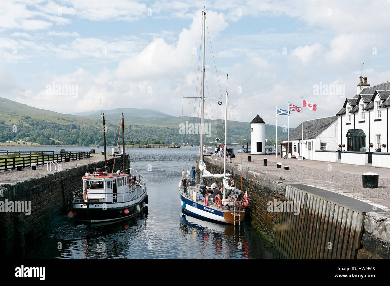 Corpach Sea Lock Caledonian canal Stock Photo - Alamy