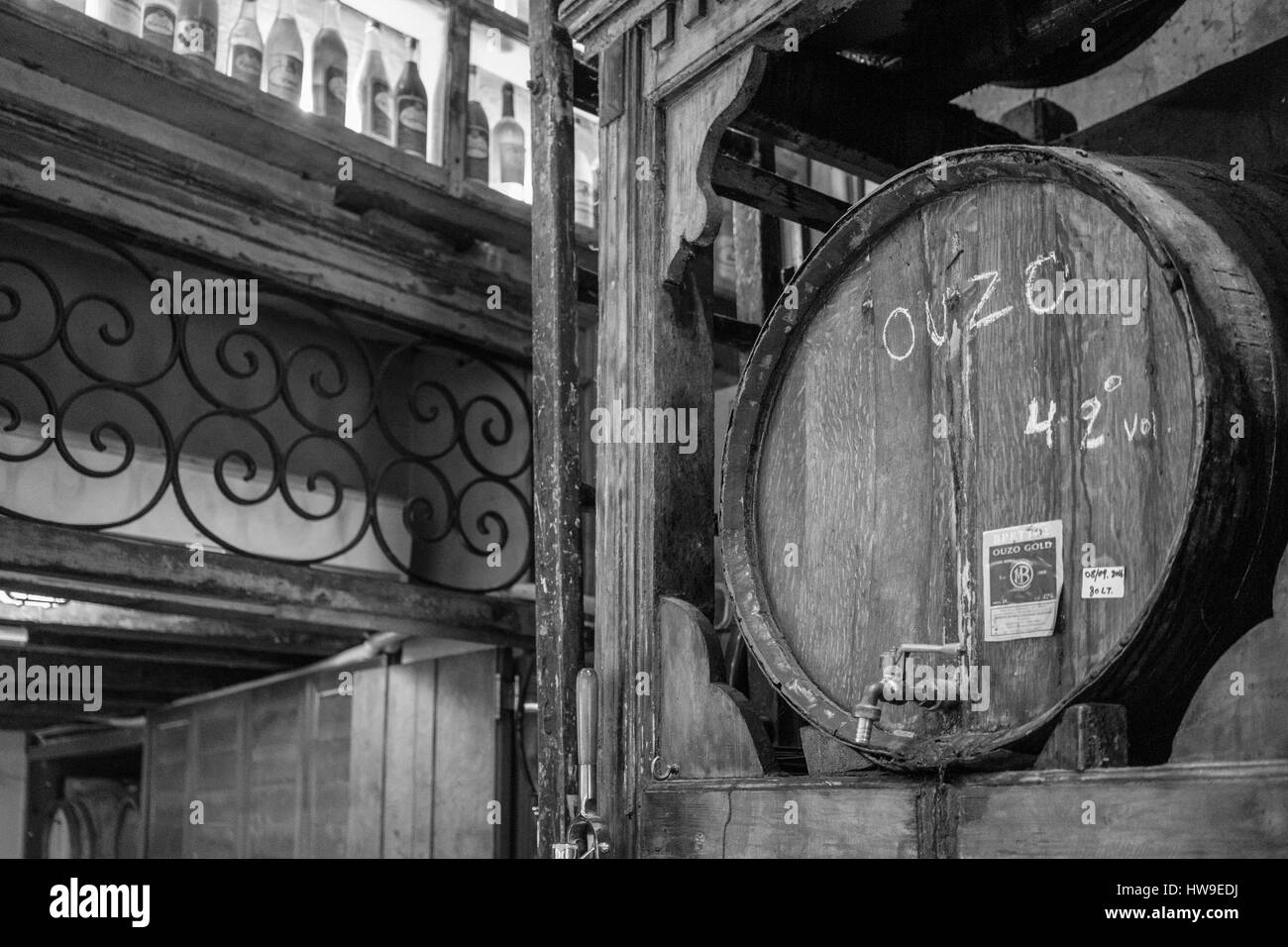 Greek bar in Athens Stock Photo - Alamy