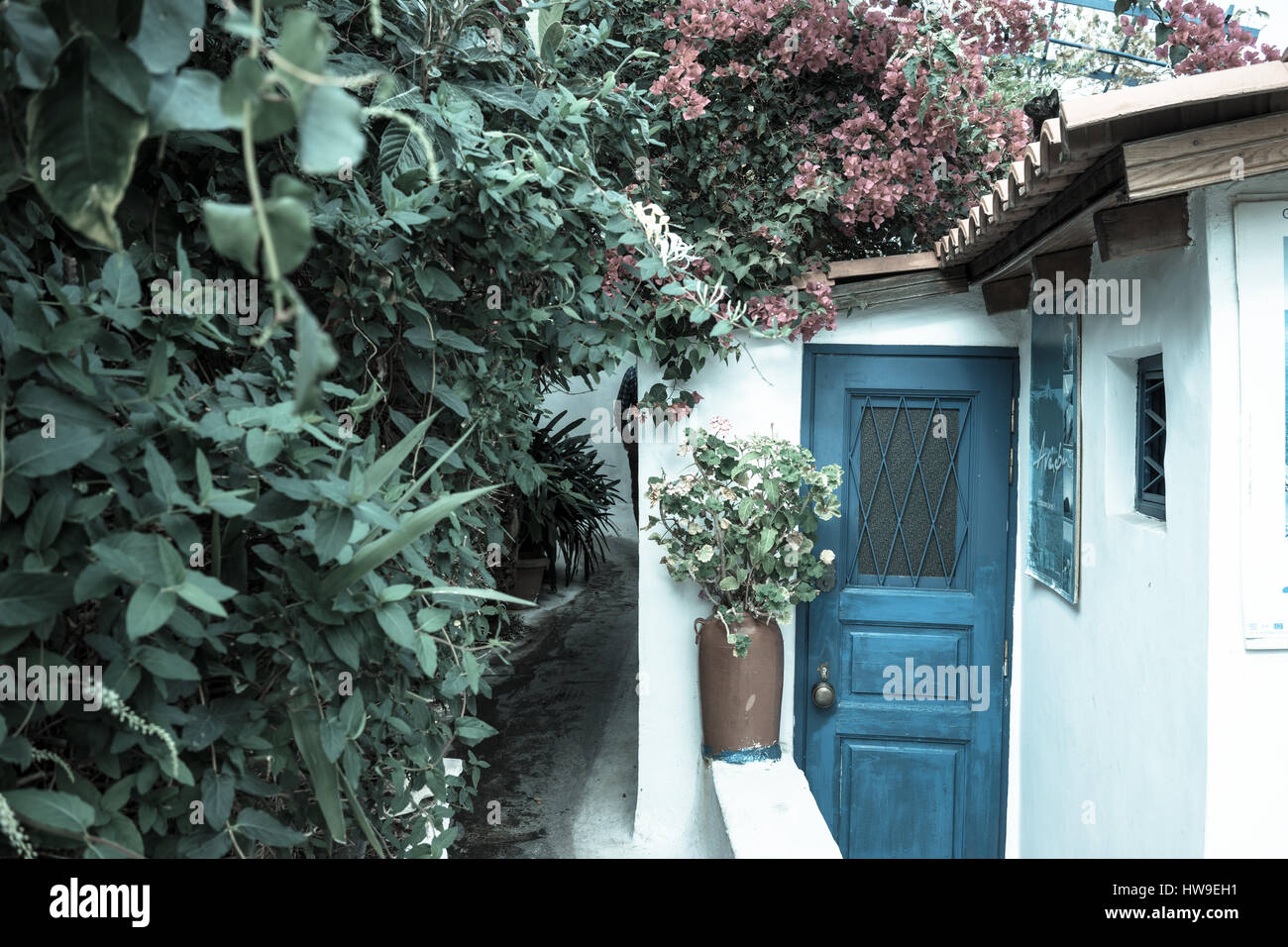 Anafiotika, Greece. Hidden neighborhood below the Acropolis Stock Photo ...