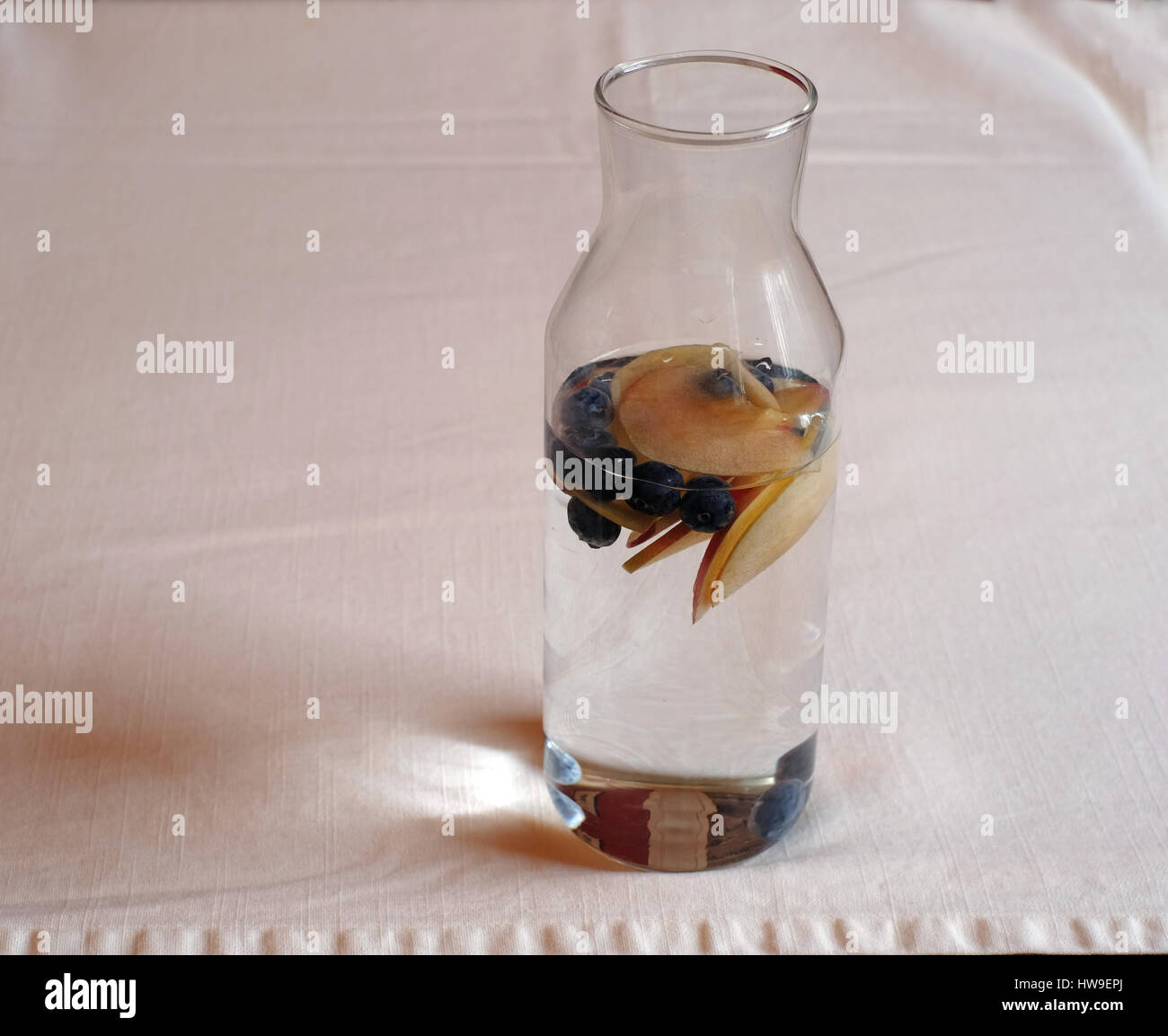 Water flavoured with fresh fruit Stock Photo - Alamy