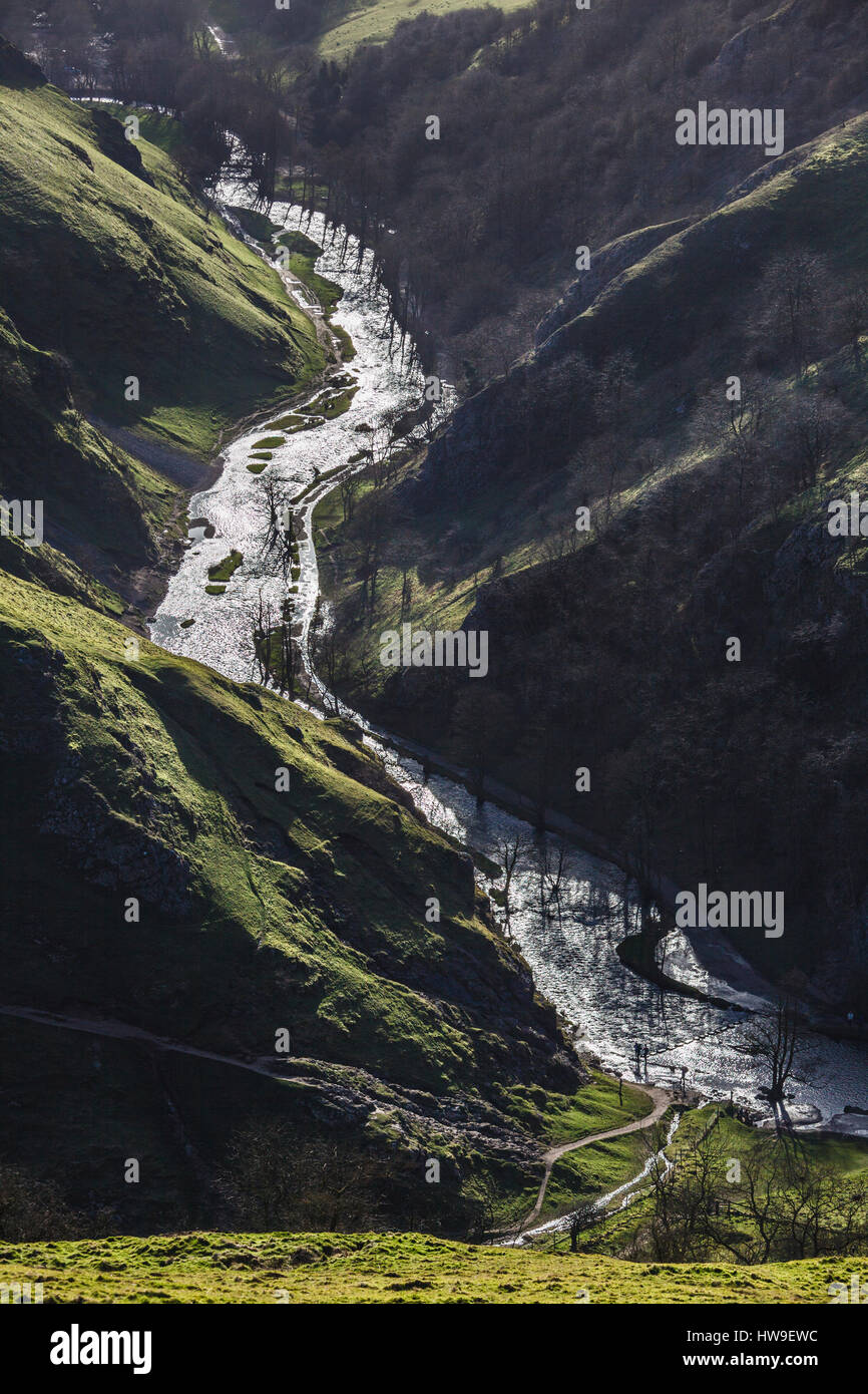 River Dove, Dovedale, Peak District National Park, Derbyshire Stock ...