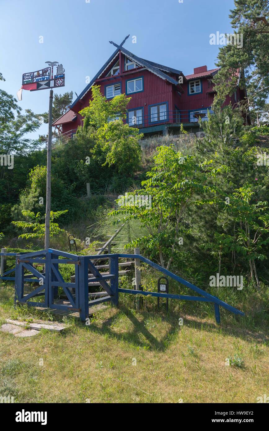 Former holiday home of the German writer Thomas Mann in Nida, Coronian ...