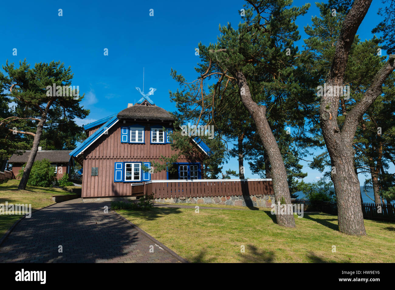 Former holiday home of the German writer Thomas Mann in Nida, Coronian ...