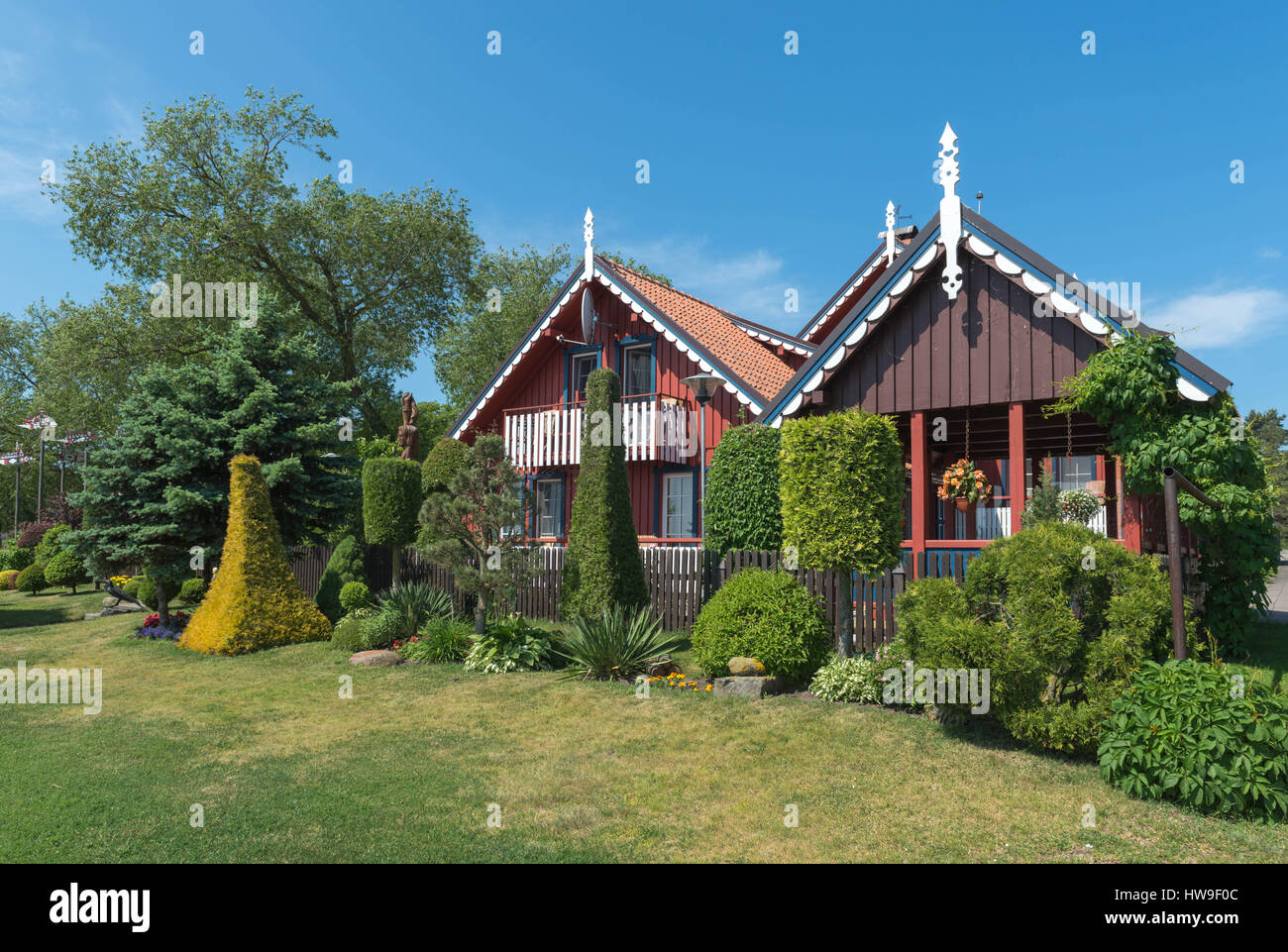 Former fisherman´s dwellingd,ouses typical of the Curonian region in ...