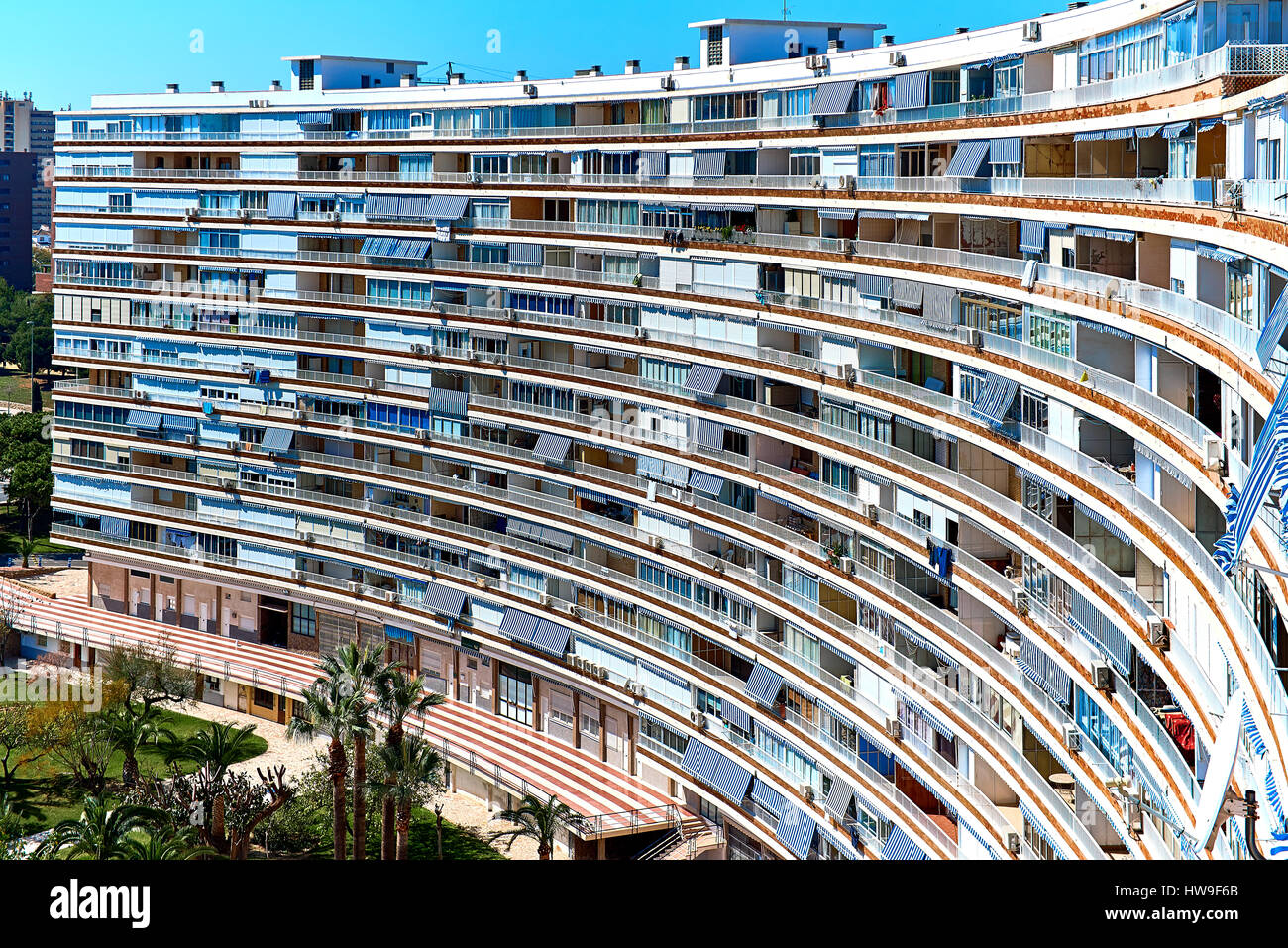 High-rise building of San Juan de Alicante. Costa Blanca. Spain Stock ...