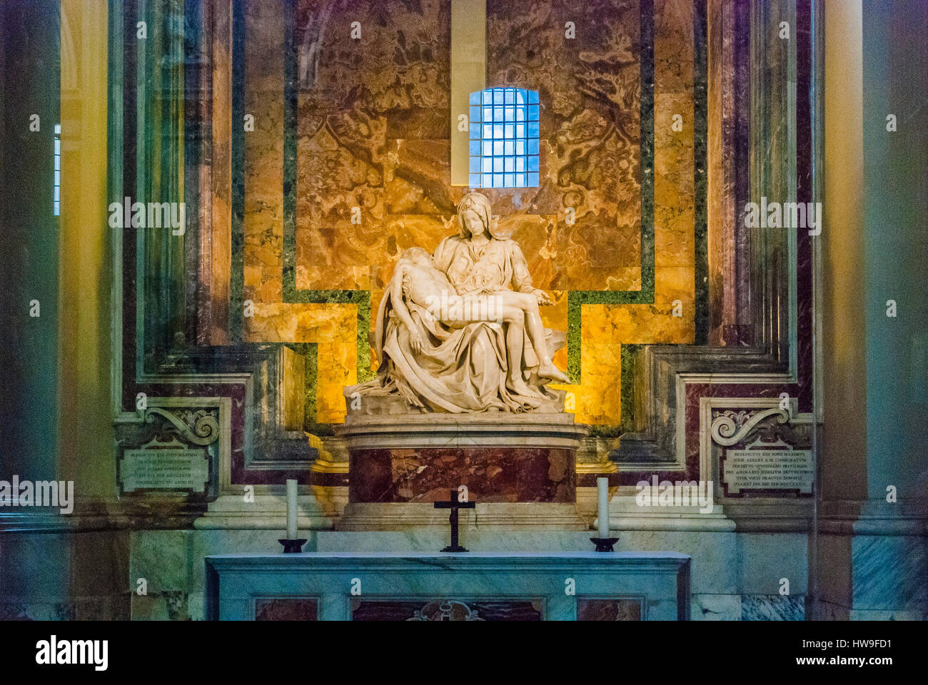 The Pieta by Michelangelo Buonarroti. Papal Basilica of St. Peter in ...