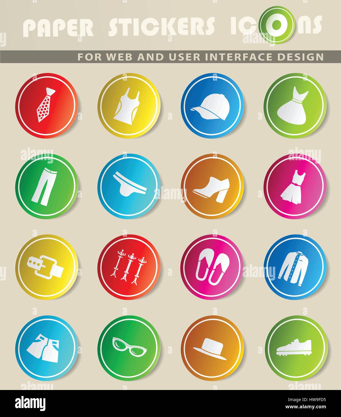 clothes vector icons for user interface design Stock Vector Image & Art ...