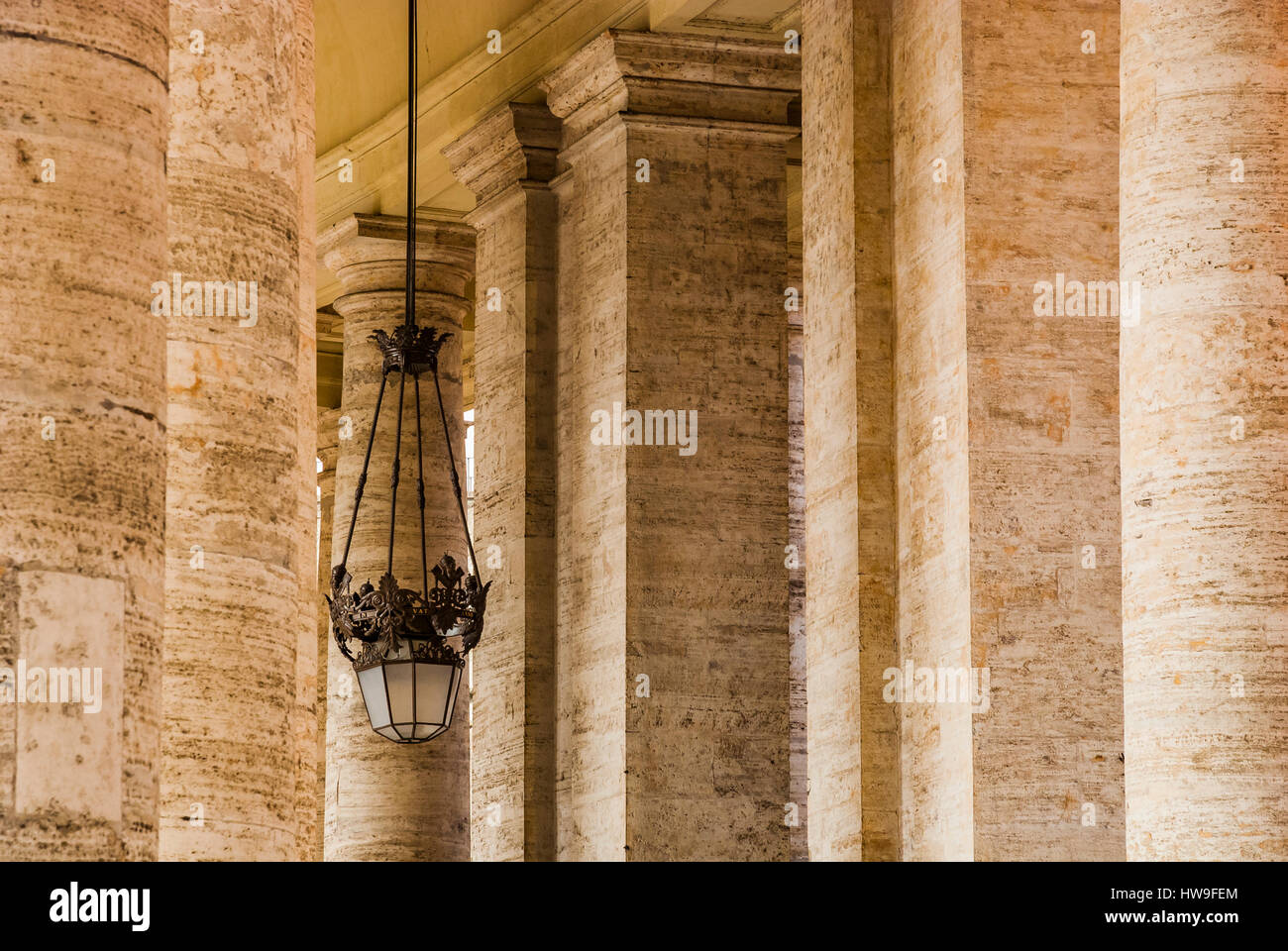 Bernini colonnade around St Peters Square. Vatican City State. Rome ...
