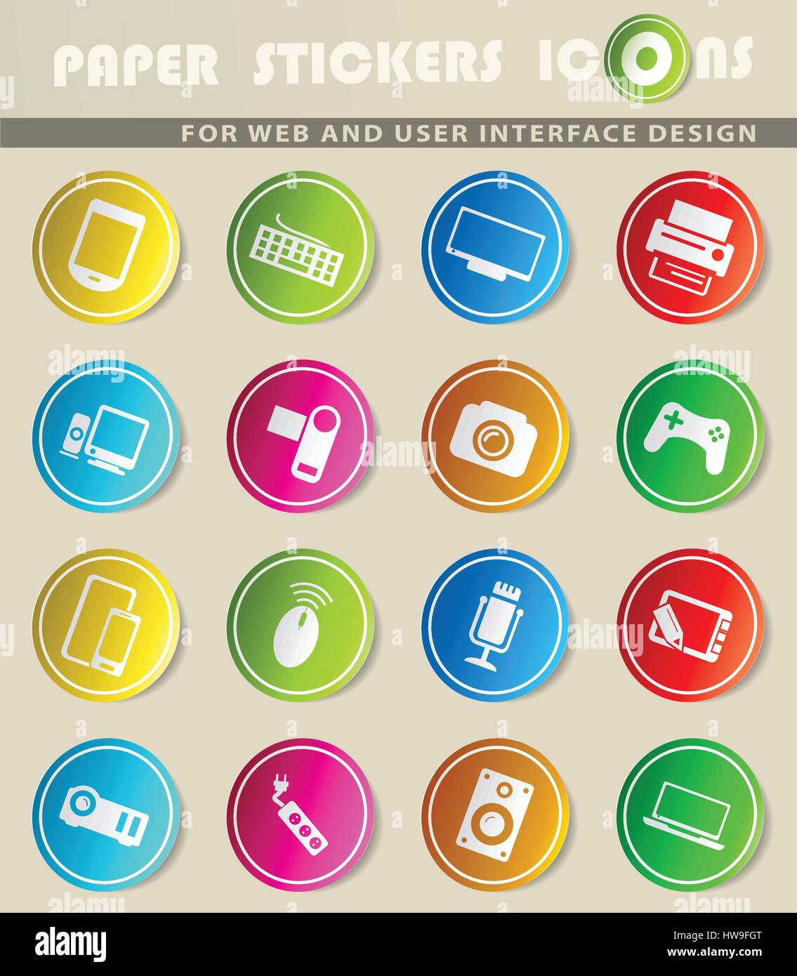 device vector icons for user interface design Stock Vector Image & Art ...