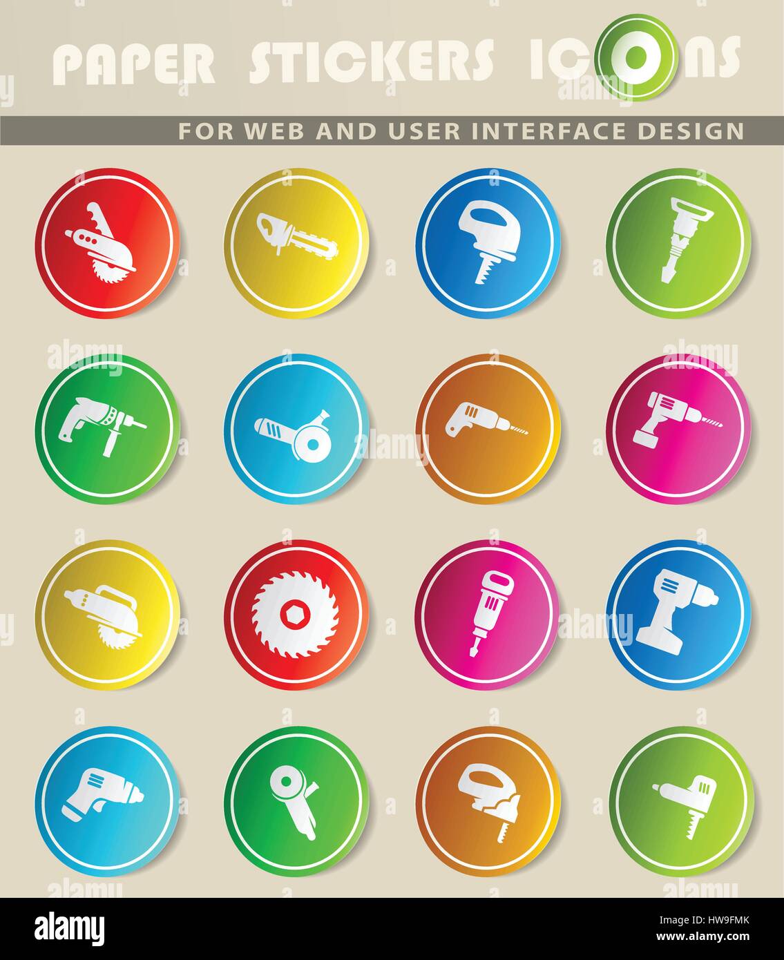 tools vector icons for user interface design Stock Vector Image & Art ...