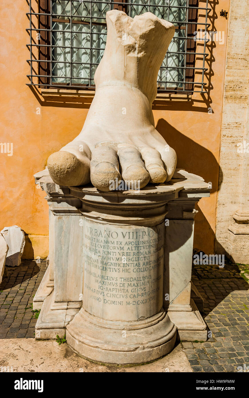 Fragments of a giant statue of Constantine the Great in the Capitoline ...