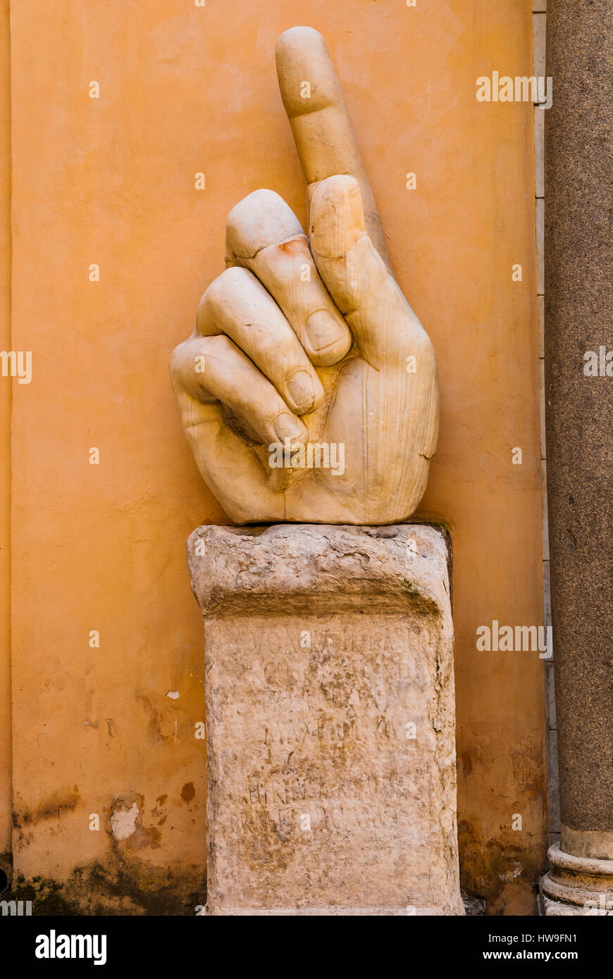 Fragments of a giant statue of Constantine the Great in the Capitoline ...