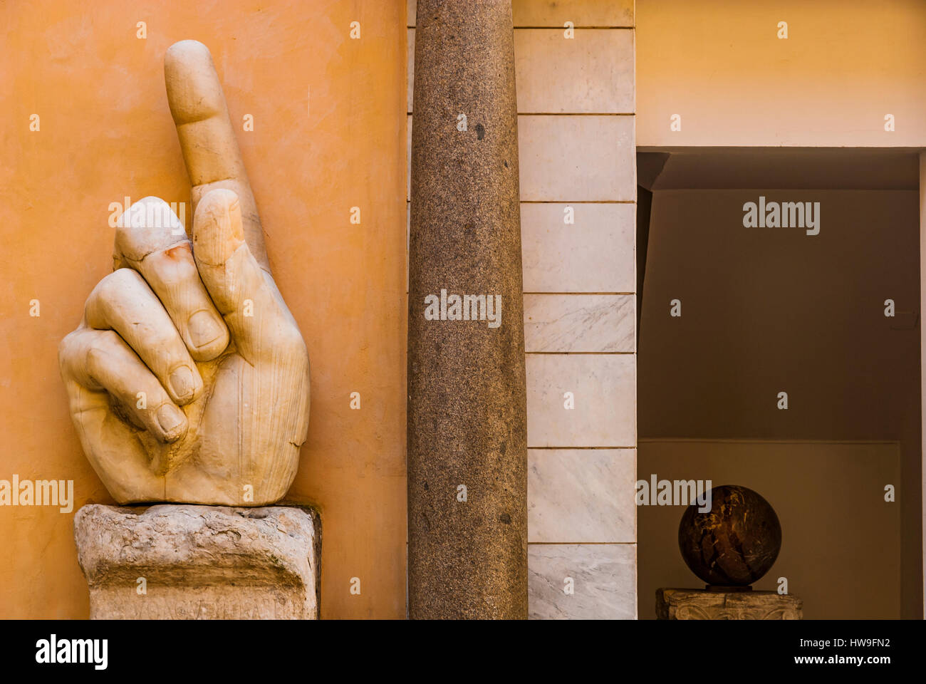 Fragments of a giant statue of Constantine the Great in the Capitoline ...