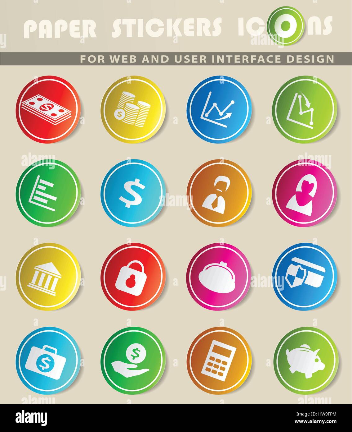 finance vector icons for user interface design Stock Vector Image & Art ...
