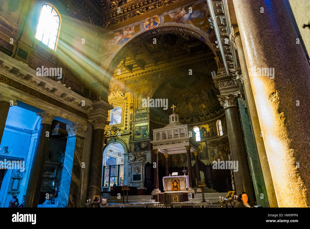 Santa maria in trastevere internal hi-res stock photography and images ...