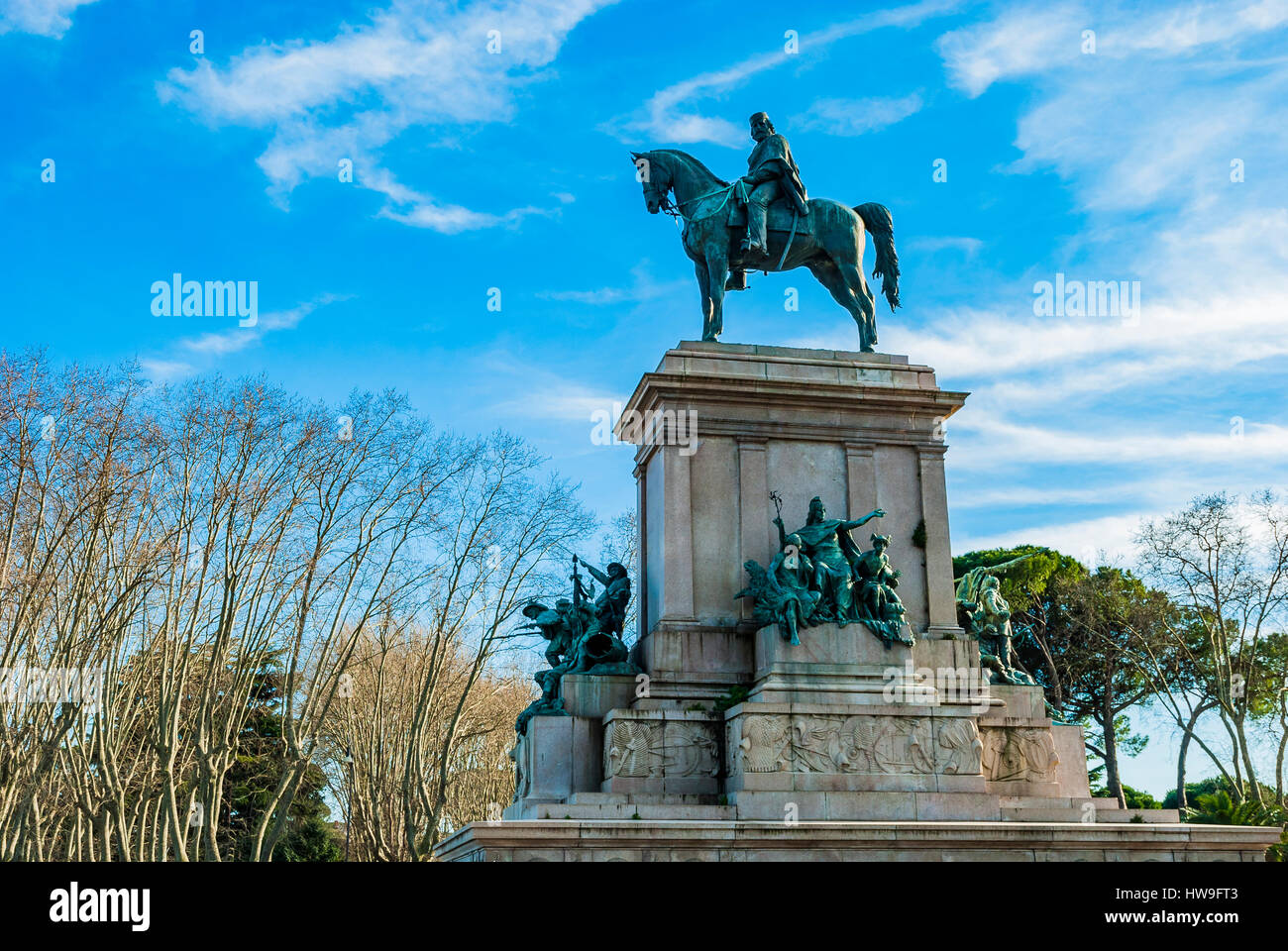 Monument to Garibaldi. Piazzale Giuseppe Garibaldi. Rome, Lazio, Italy ...
