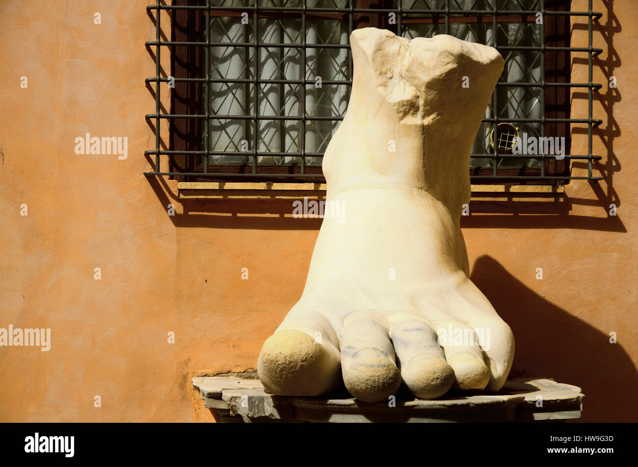 Fragments of a giant statue of Constantine the Great in the Capitoline ...