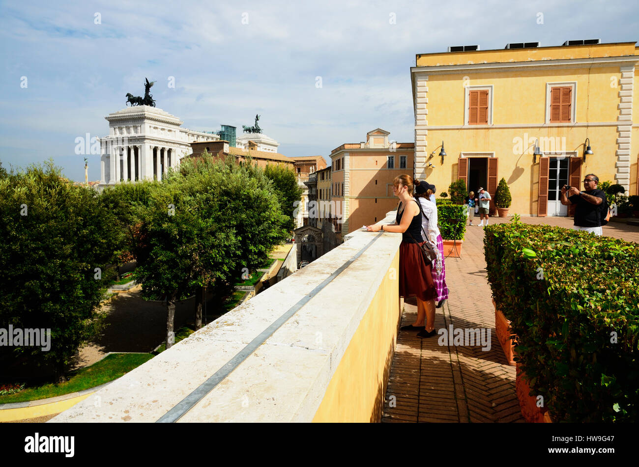 The roofs of Rome, seen from the rooftop of the Capitoline Museum. Rome ...