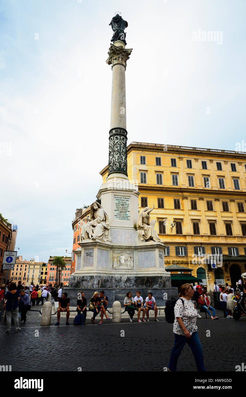 Column of the Immaculate Conception of the Blessed Virgin Mary. Piazza ...