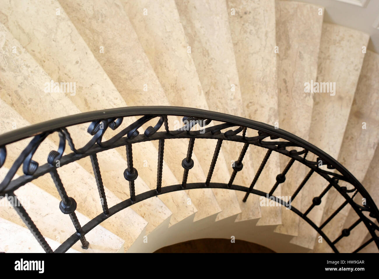 top view of spiral staircase Stock Photo - Alamy