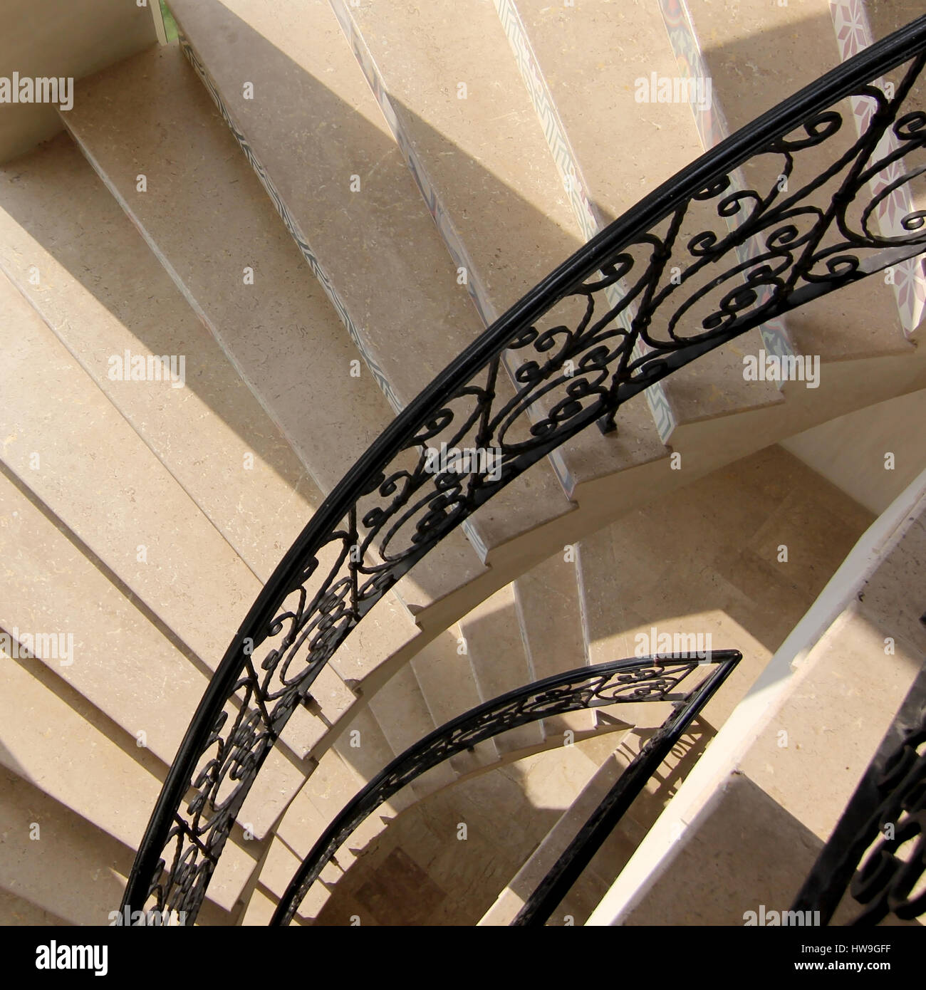 top view of spiral staircase Stock Photo - Alamy
