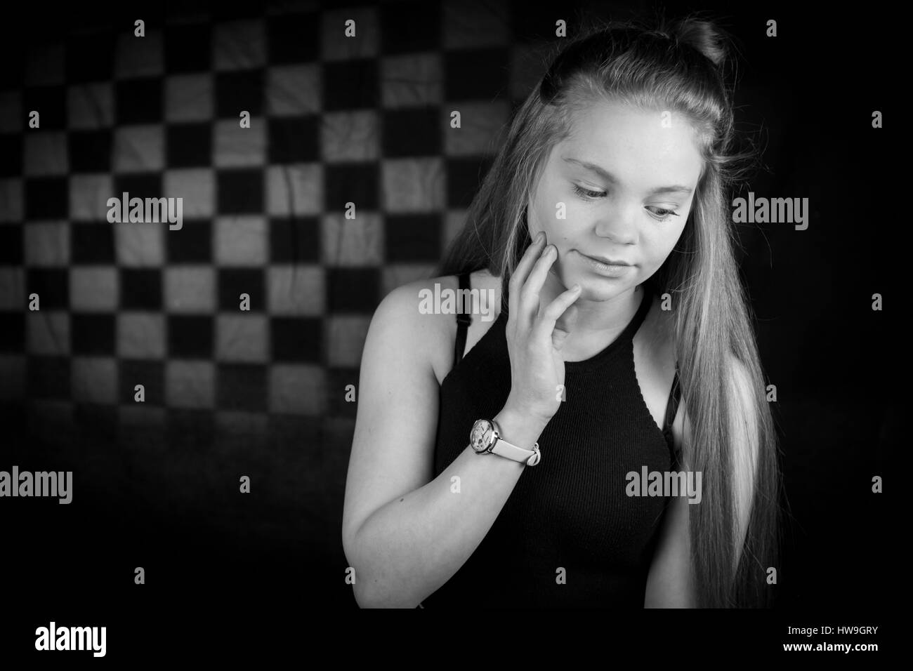 Introspective girl hi-res stock photography and images - Alamy