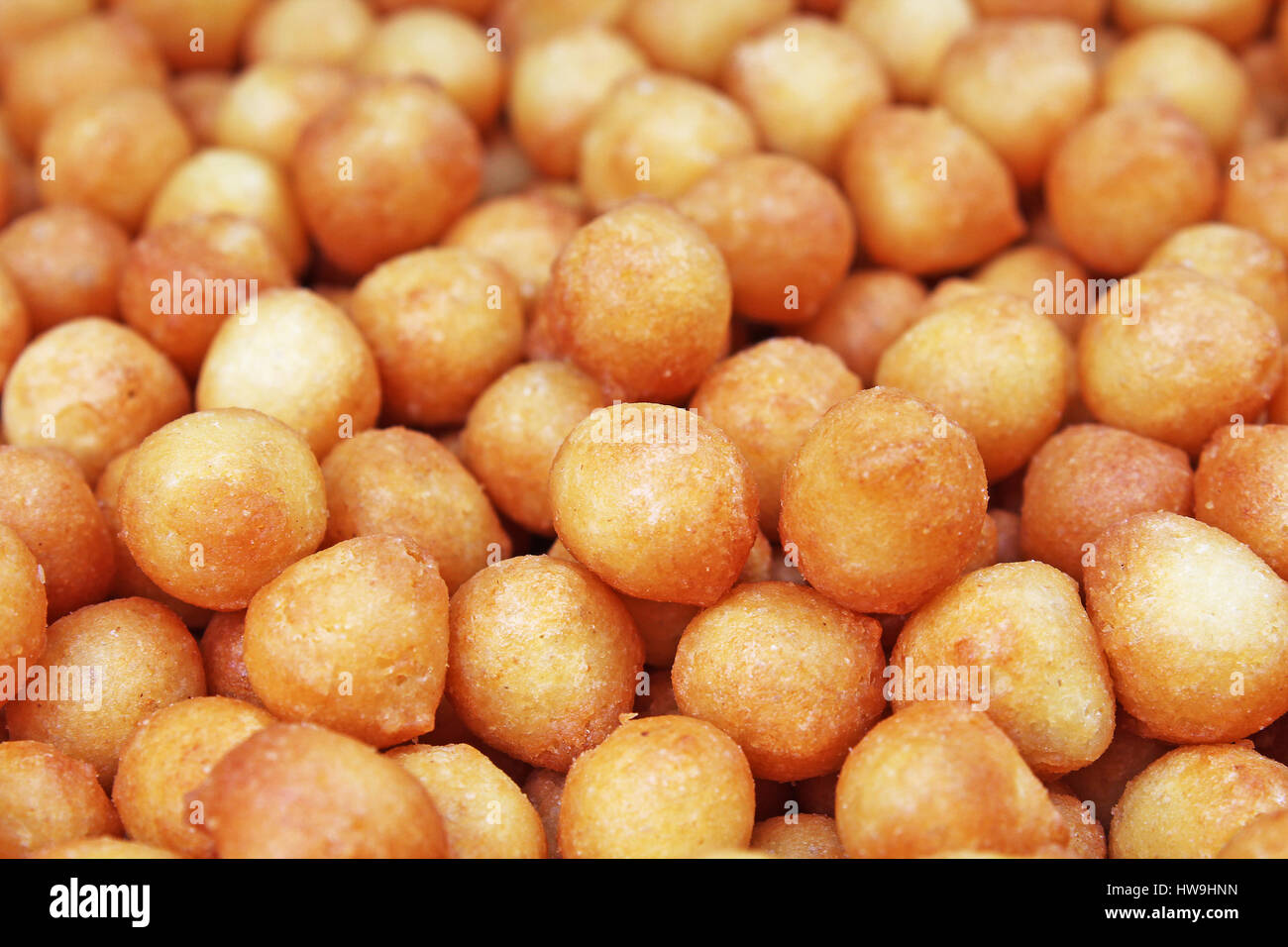 Soup balls. Soup pearls texture. Fried batter pearls ("Backerbsen ...