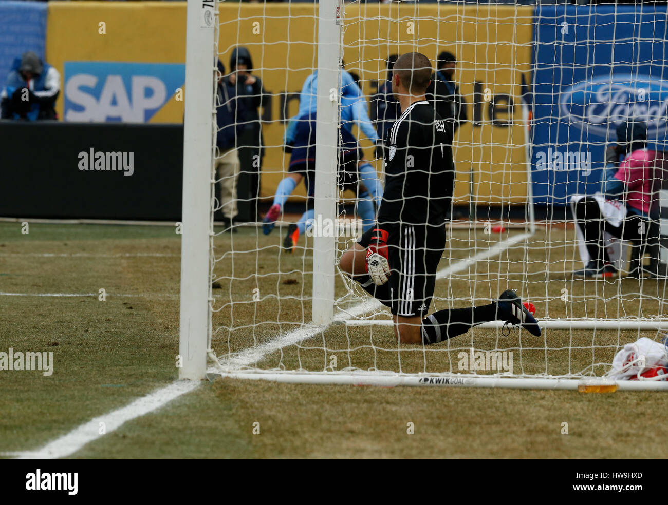 New York, United States. 18th Mar, 2017. Goalkeeper Bush (1) of ...