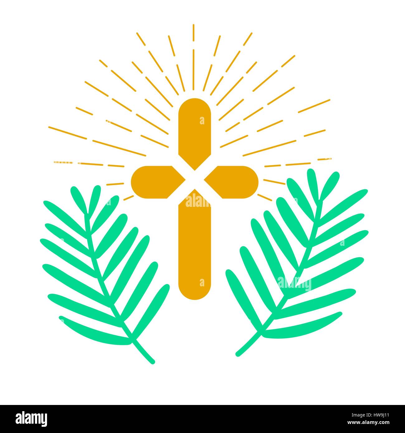 Icon holiday - palm Sunday. Icon in the linear style Stock Vector Image ...
