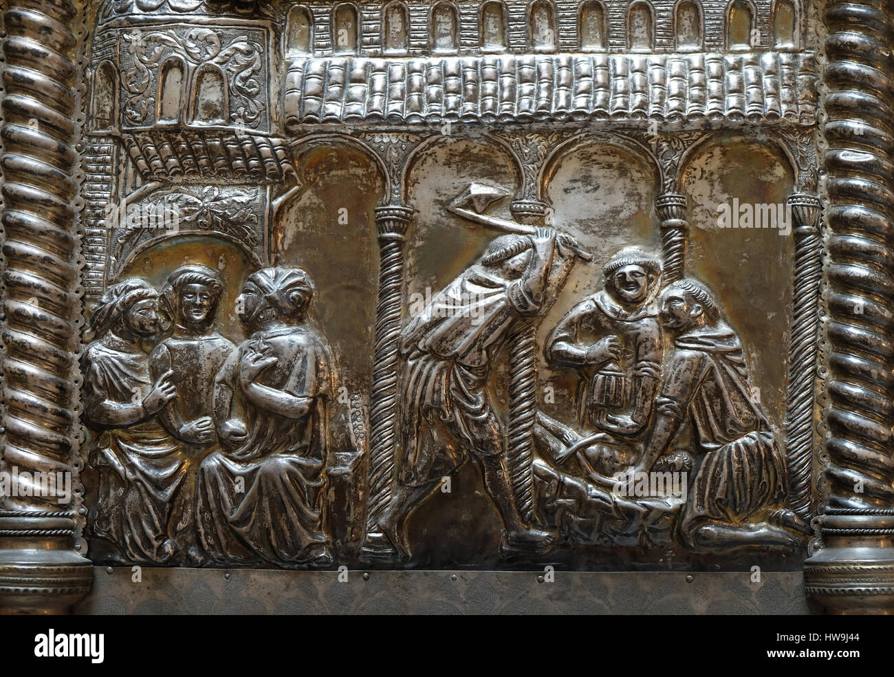 Bass relief with images from the life of St. Simeon, Saint Simeons ...