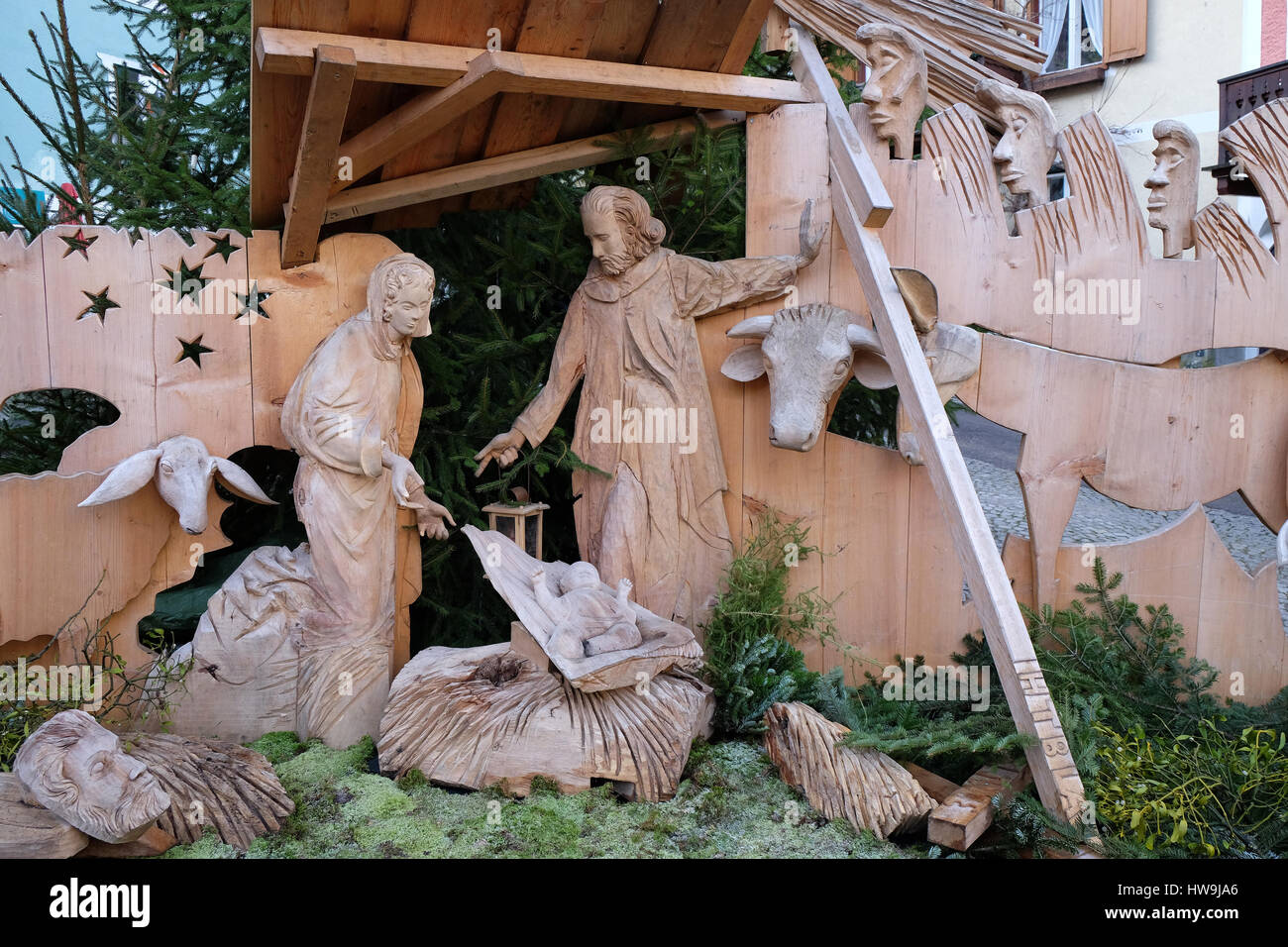Nativity scene, creche or crib, is a depiction of the birth of Jesus on ...