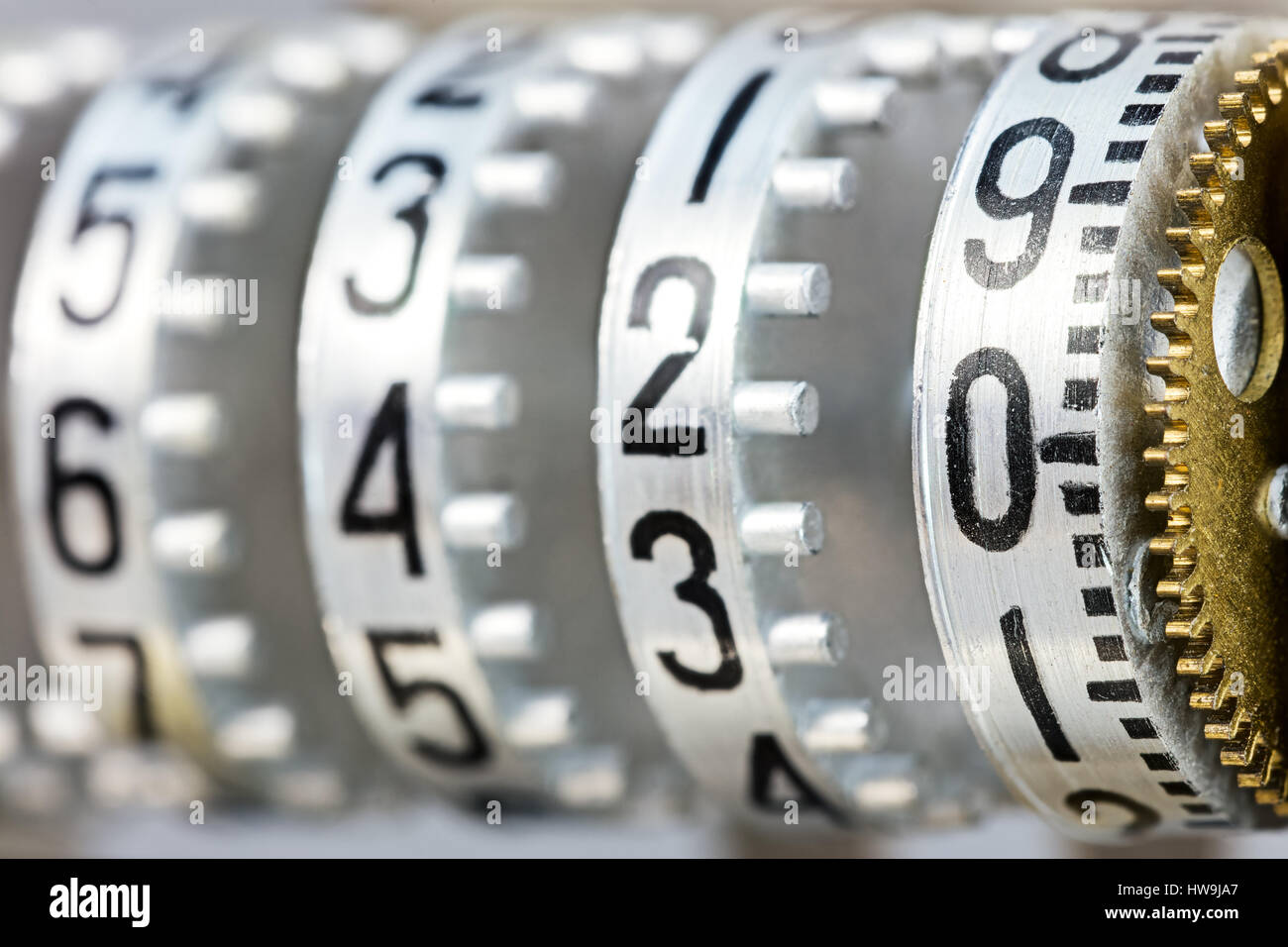 counter rolls with different numbers and gearwheels. scoreboard ...