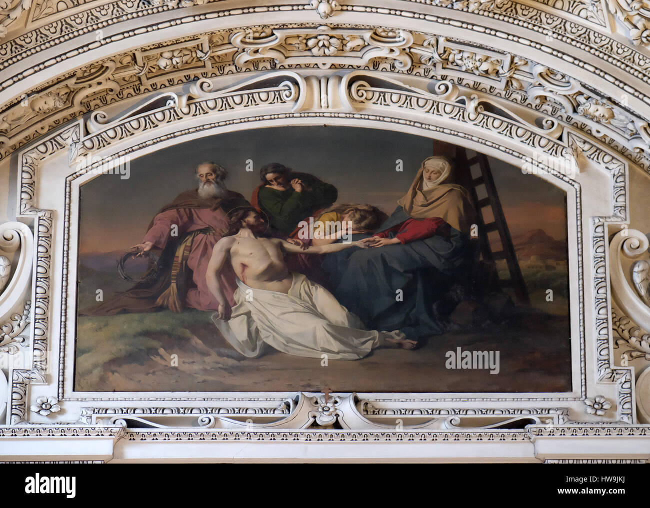 13th Stations of the Cross, Jesus' body is removed from the cross ...