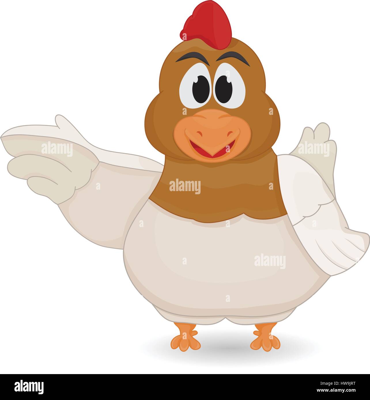illustration happy mother hen on white background Stock Vector Image ...