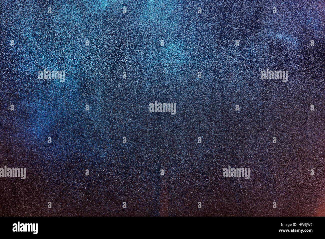 Fogged window glass background texture. Blue and orange wet glass ...