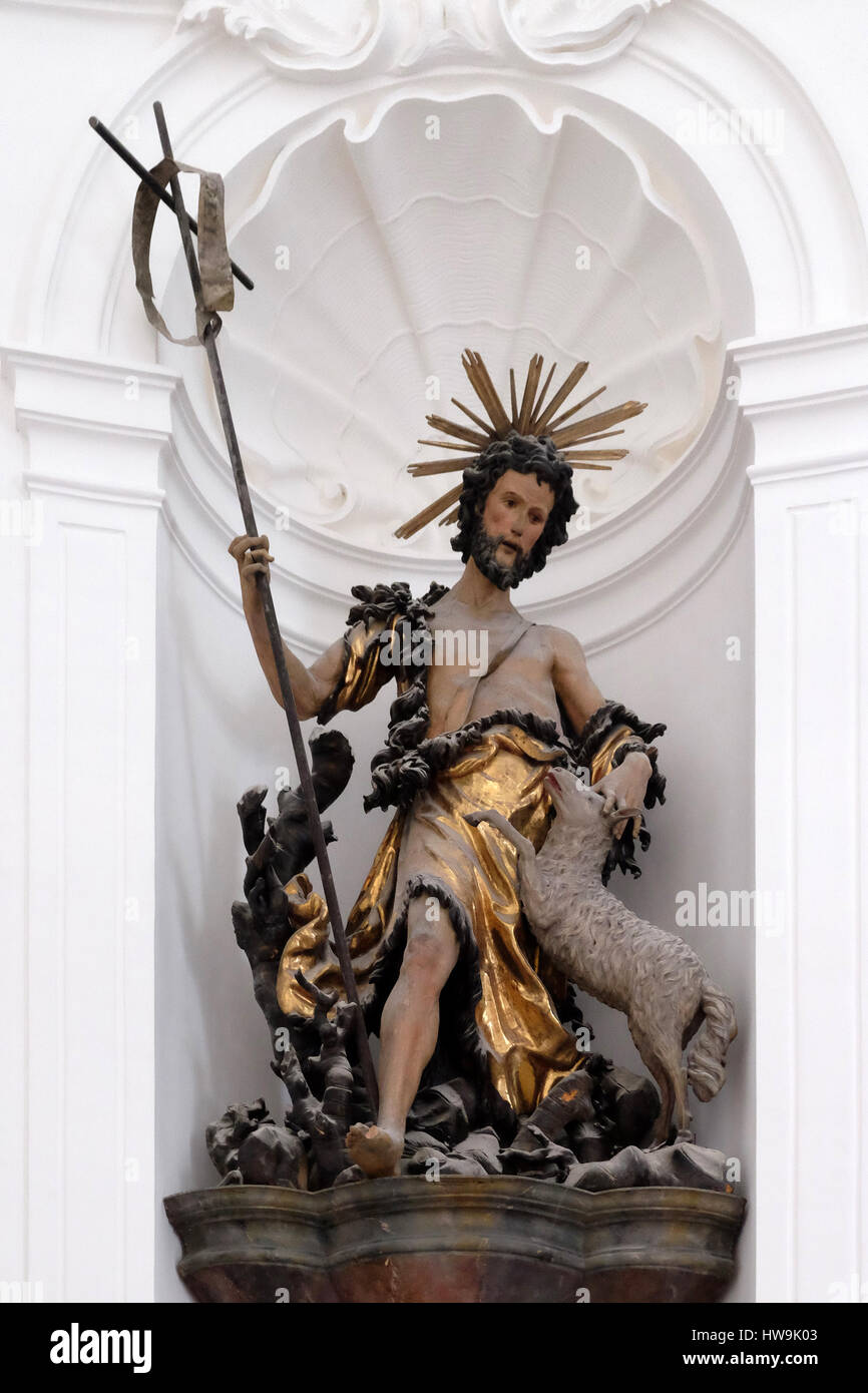 Saint John the Baptist, Altar in Collegiate church in Salzburg on ...