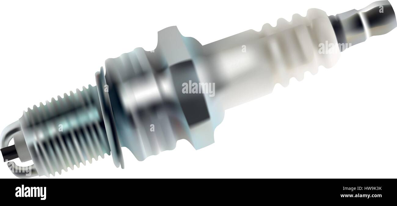 Car spark plug isolated on the white background Stock Vector Image ...