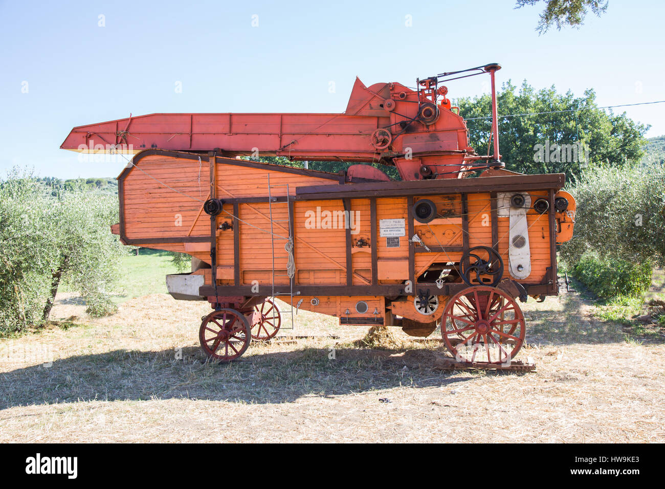 Old combine harvester hi-res stock photography and images - Alamy