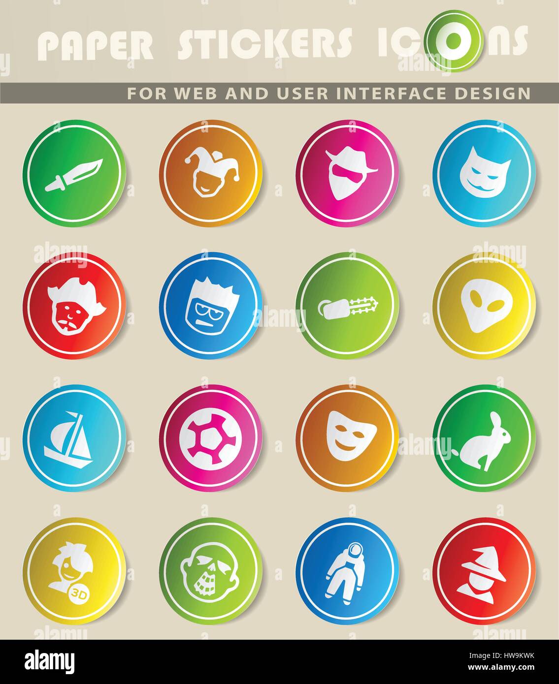cinema genres vector icons for user interface design Stock Vector Image ...