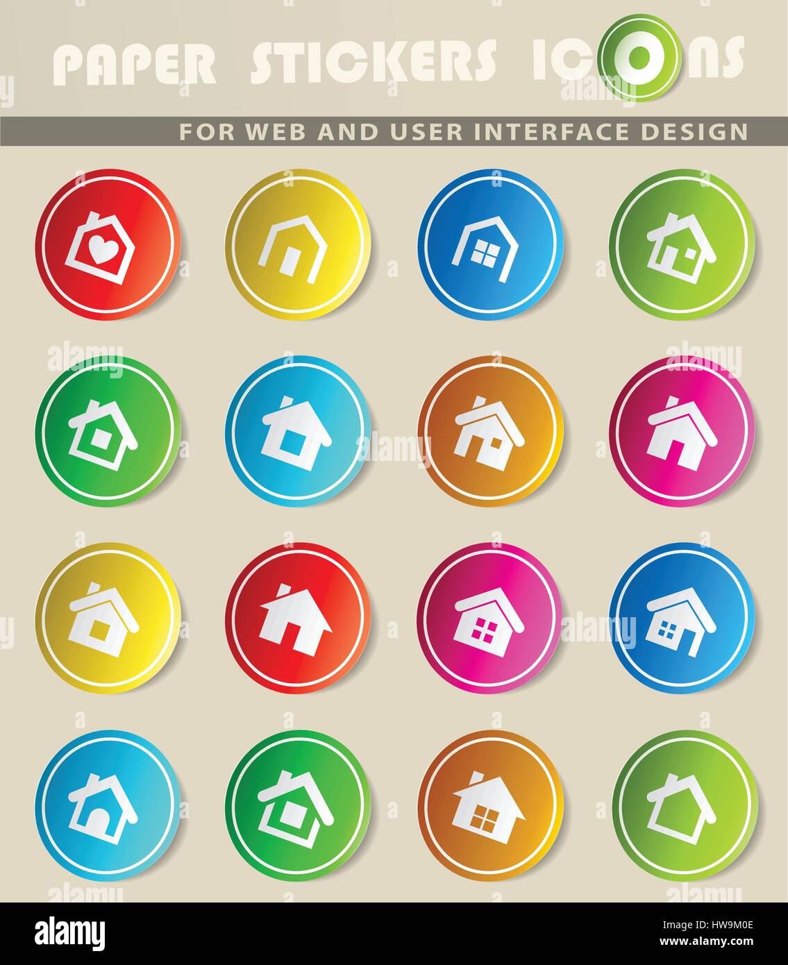 home vector icons for user interface design Stock Vector Image & Art ...