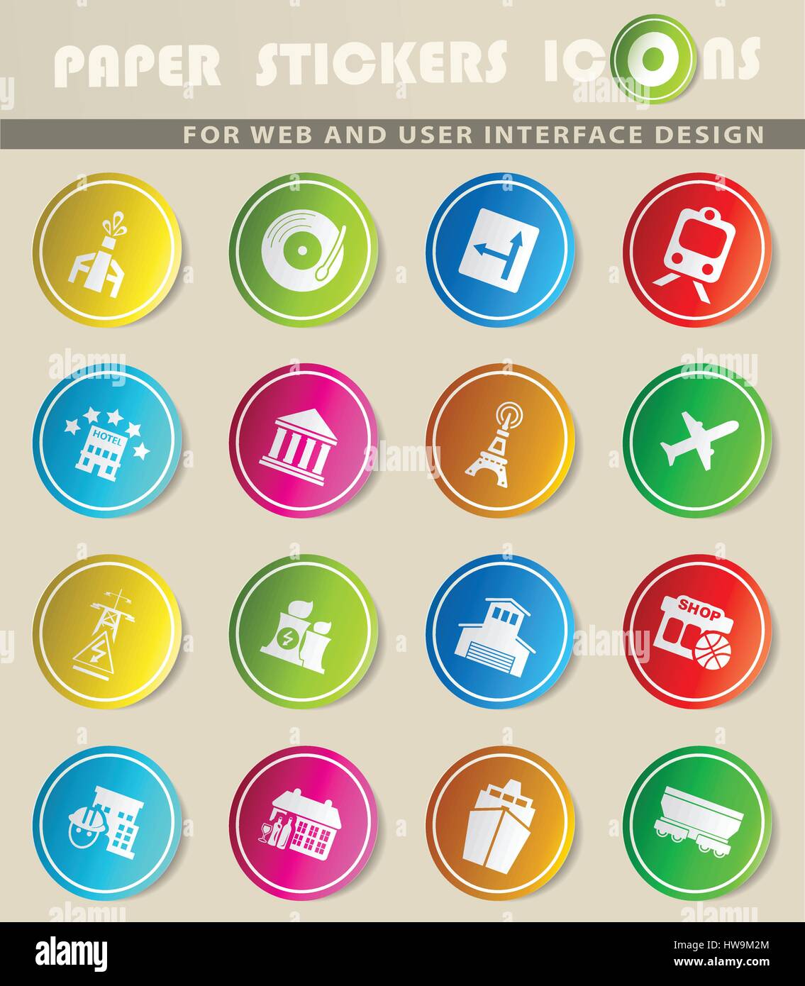 infrastructure vector icons for user interface design Stock Vector Image & Art - Alamy
