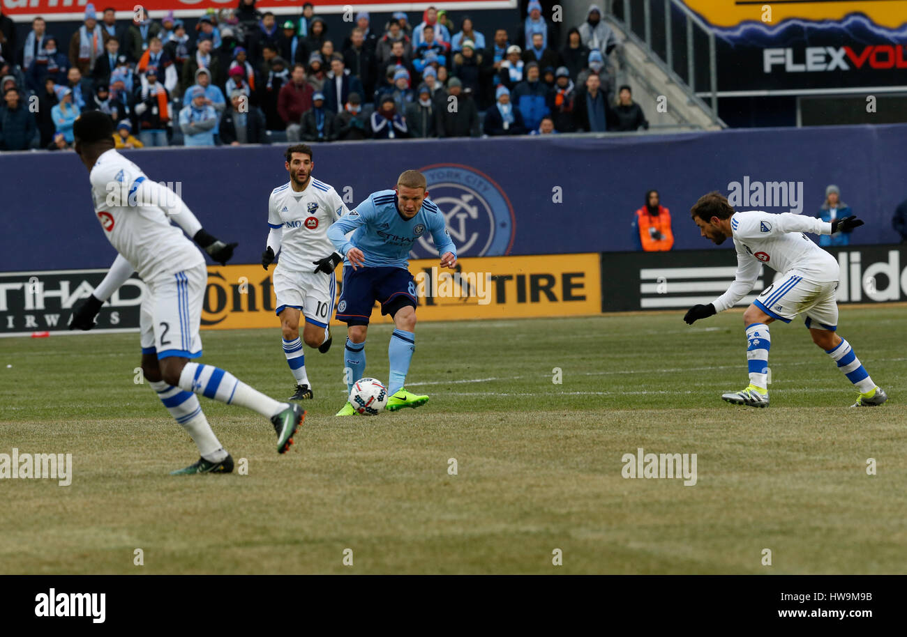 Alexander Ring (8) of NYCFC controls ball during MLS game against ...
