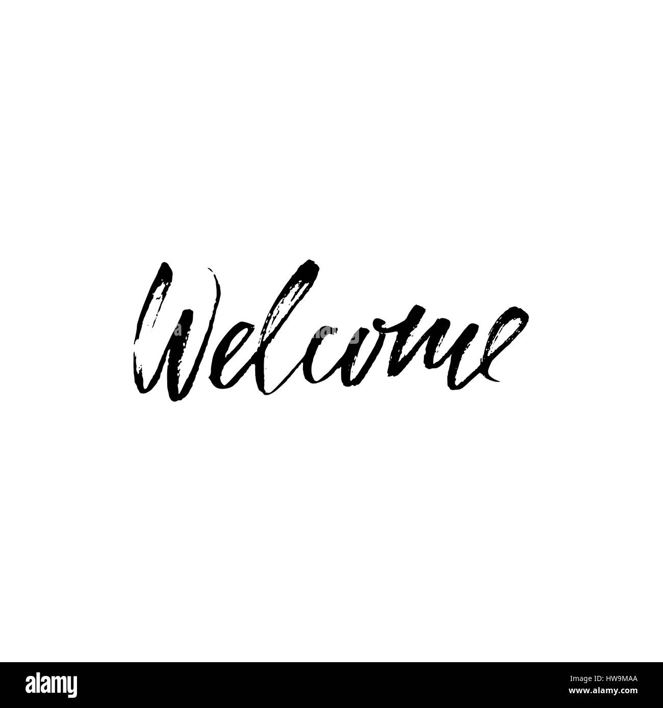 Welcome lettering design hi-res stock photography and images - Alamy