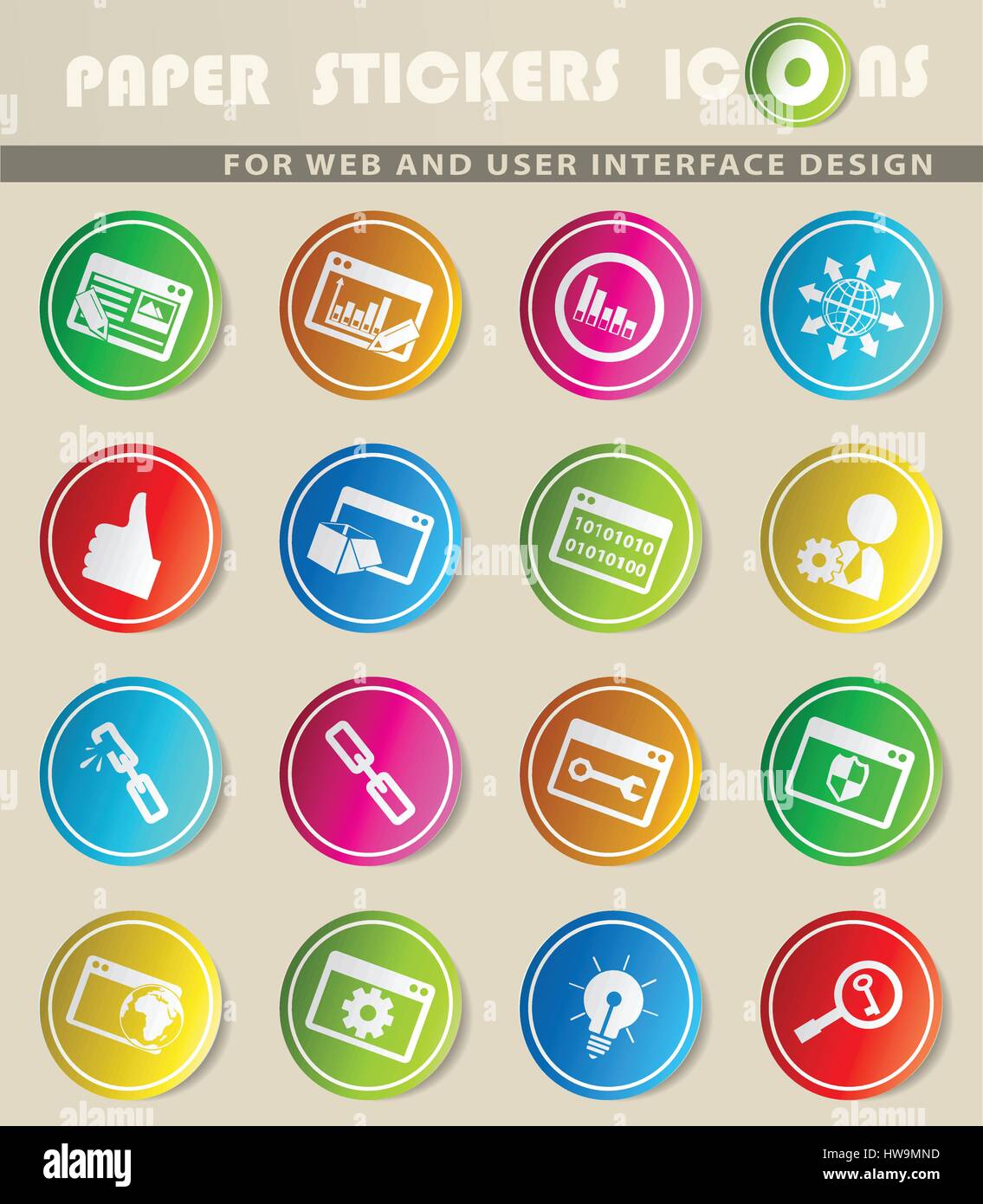 seo vector icons for user interface design Stock Vector Image & Art - Alamy