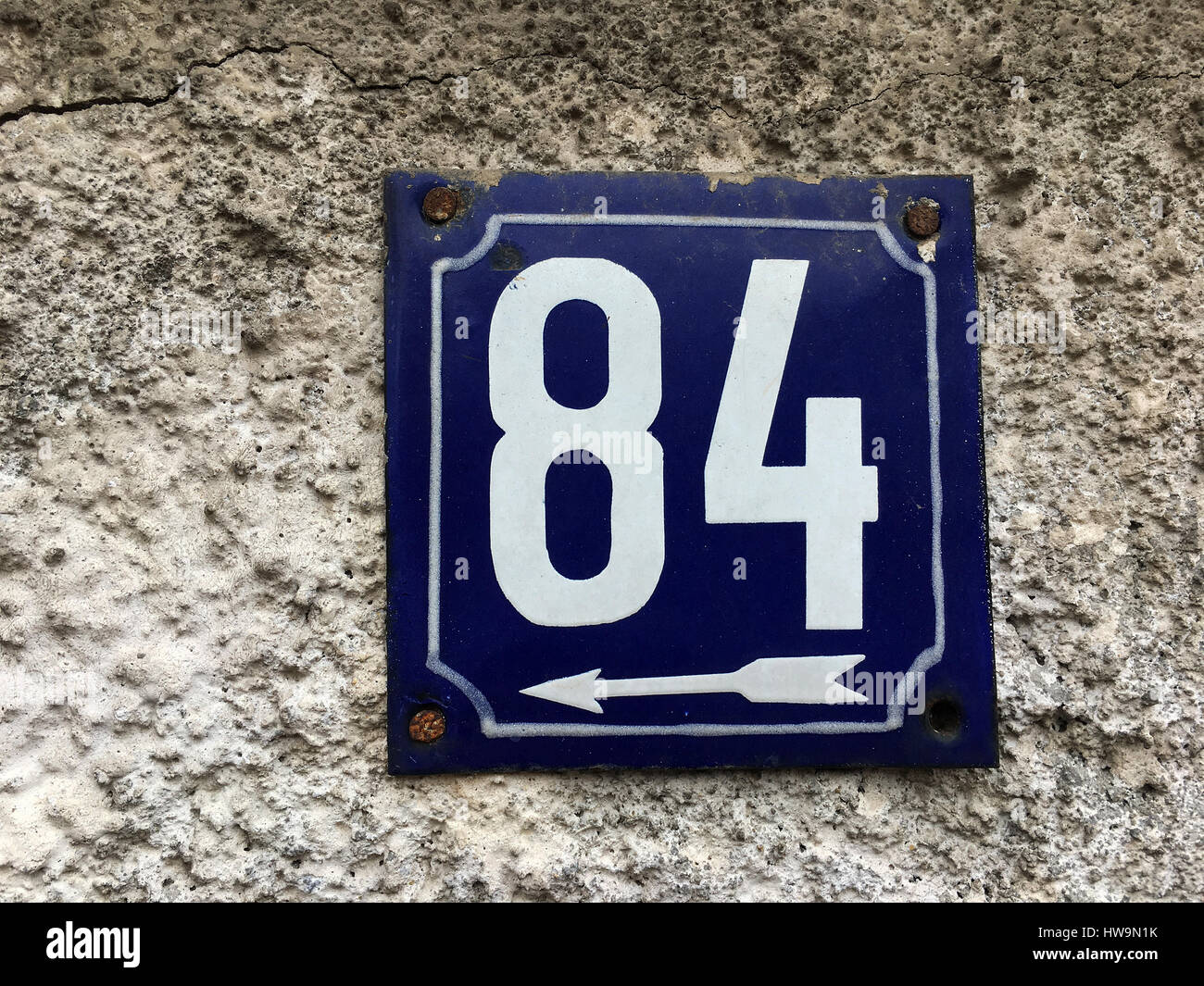 Home Décor Signs 104 Large 11'' Enamel House Number Plaque Old Sign ...